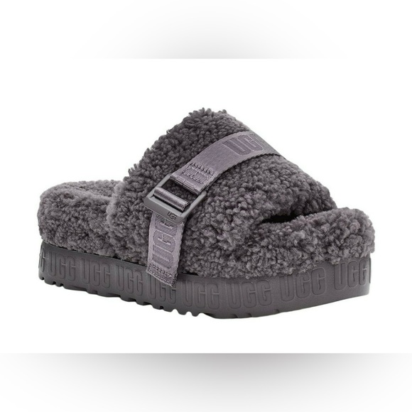 UGG | Shoes | Ugg Womens Fluffita Sheepskin Slipper Slide In Purple | Poshmark